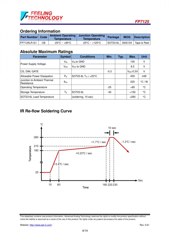 FP7125LR-G1 datasheet page 4