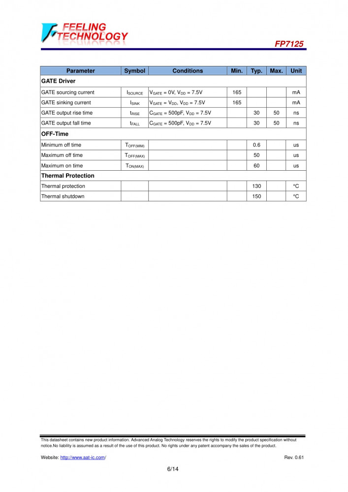 FP7125LR-G1 datasheet page 6