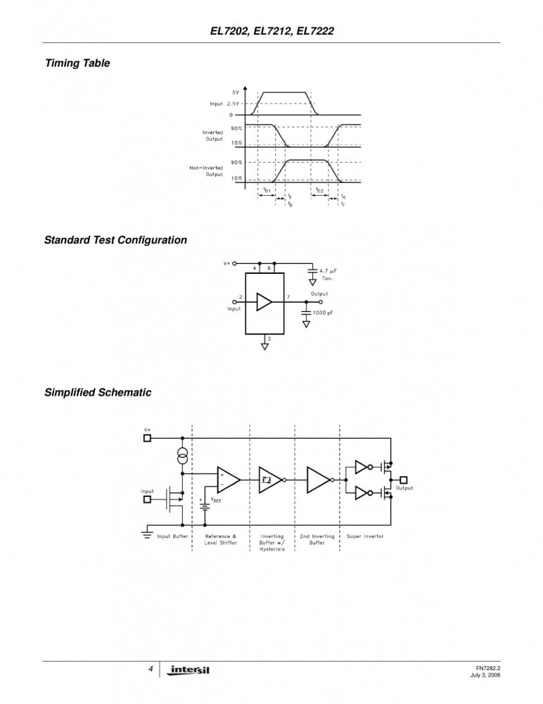 EL7212CNZ datasheet page 4