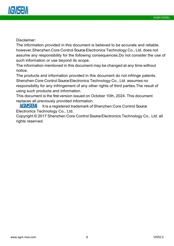 AGM1005EL datasheet page 8
