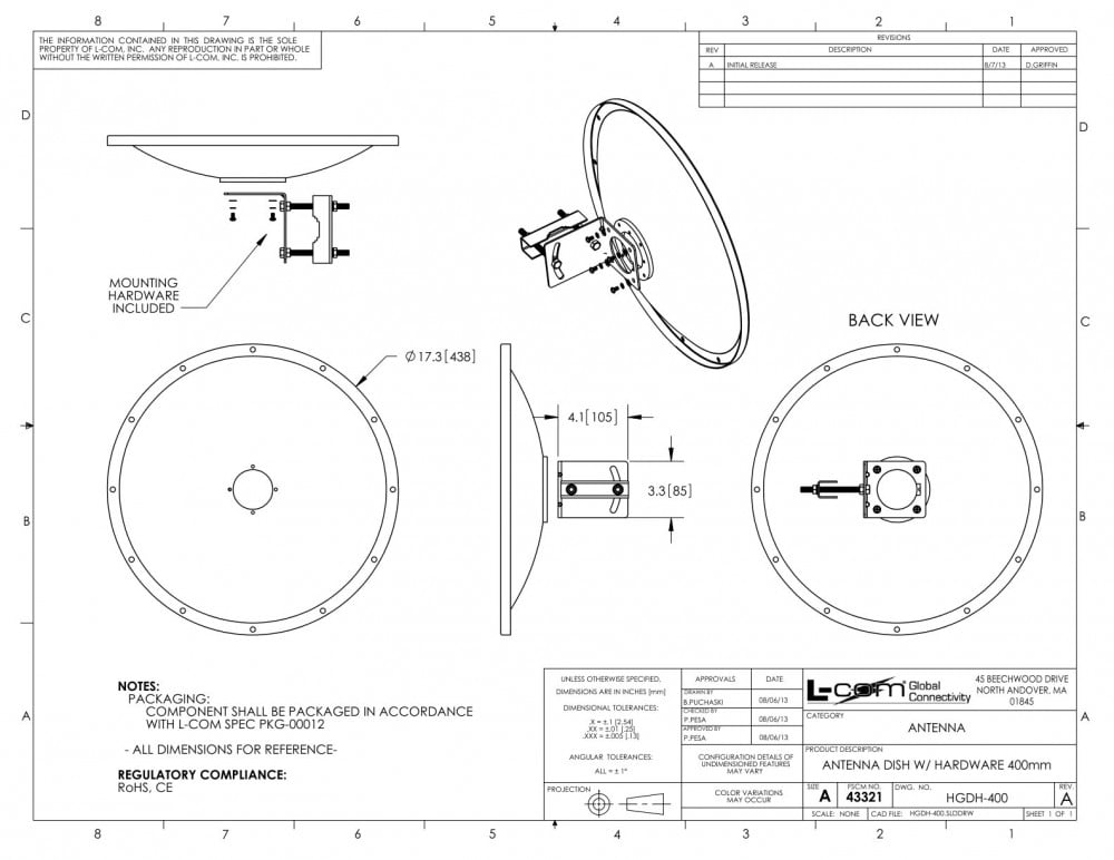 L-com HGDH-400 technical document preview
