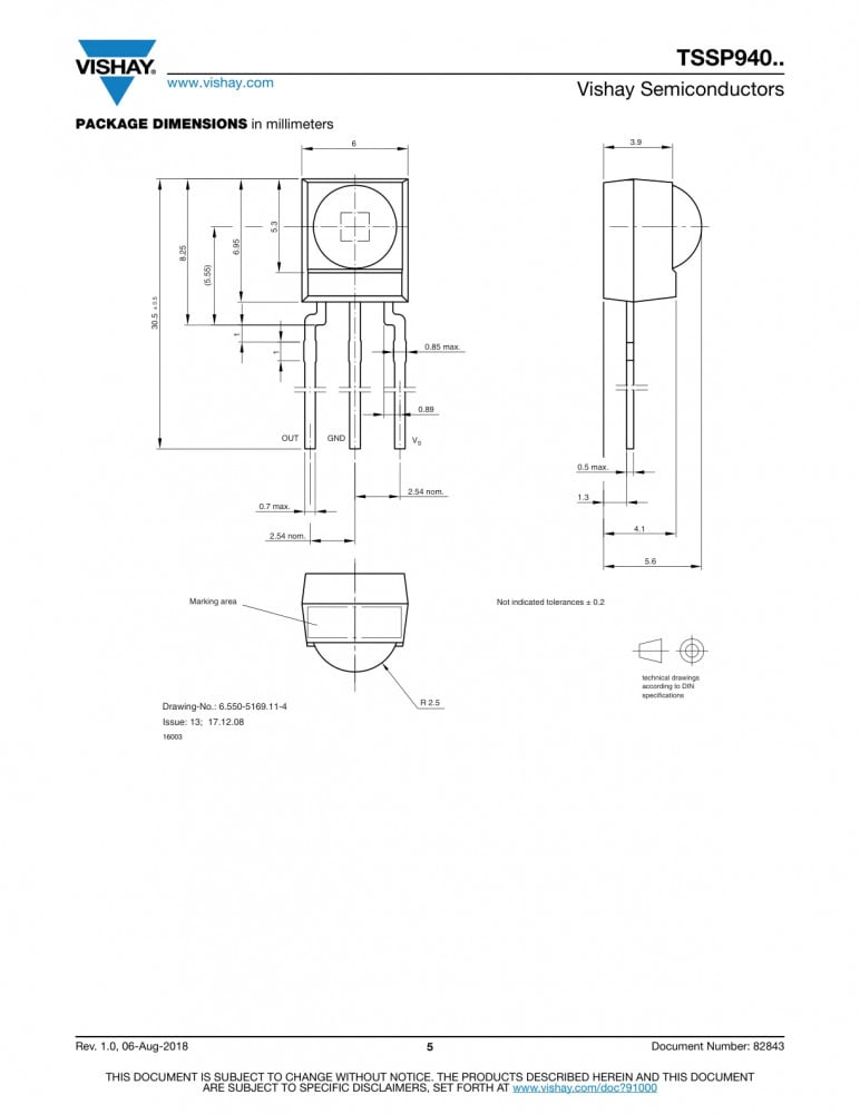 TSSP94038 datasheet page 5