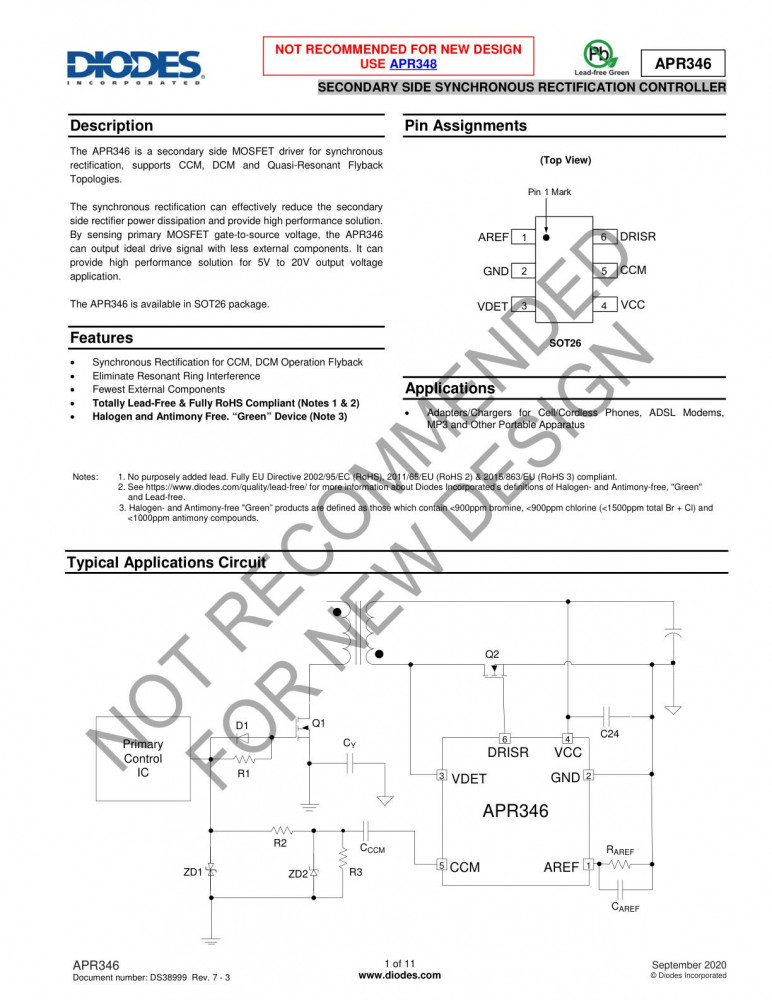 APR346 datasheet page 1