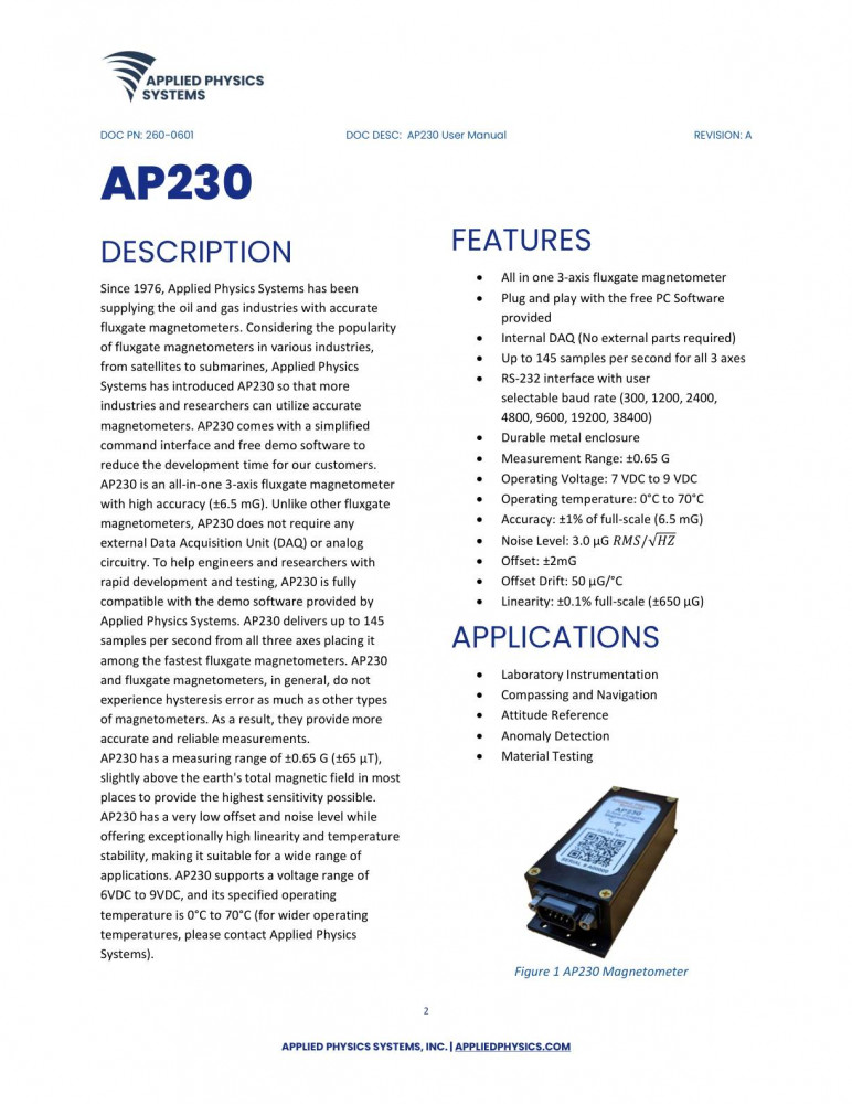 AP230 manual page 2