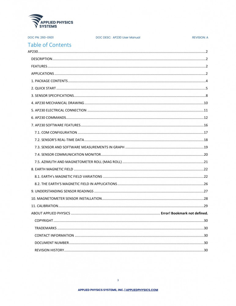 AP230 manual page 3