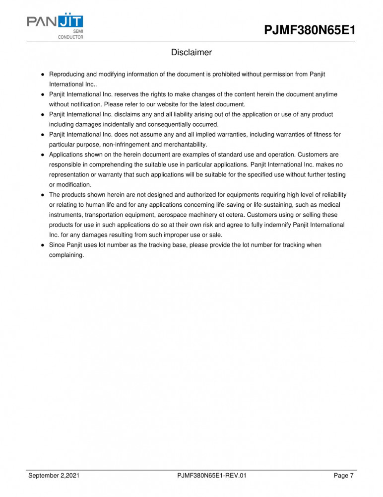 PJMF380N65E1 datasheet page 7