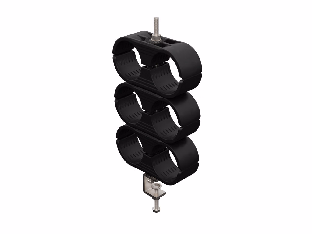 Dual Side, 3-Hole, Feeder Clamp for 2-1/4