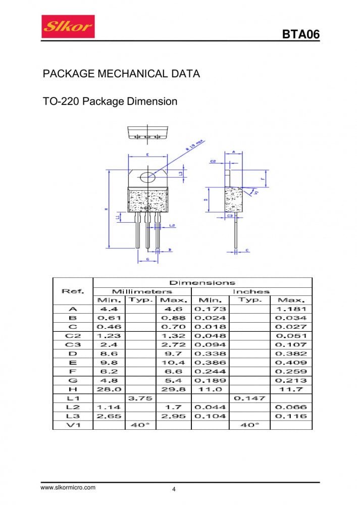BTA06-800B datasheet page 4