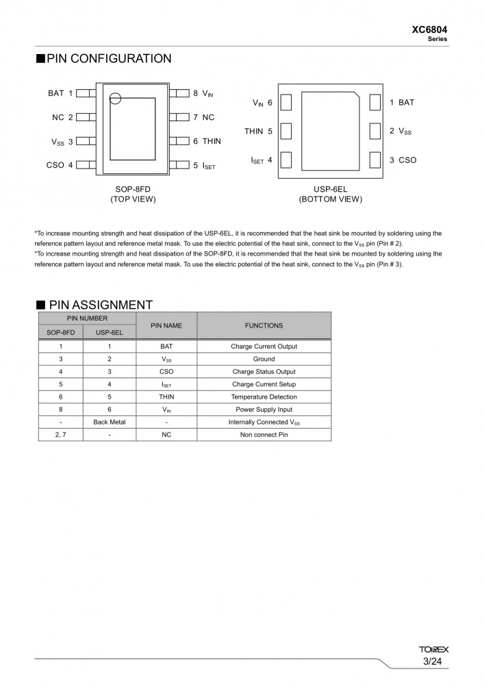 XC6804 datasheet page 3
