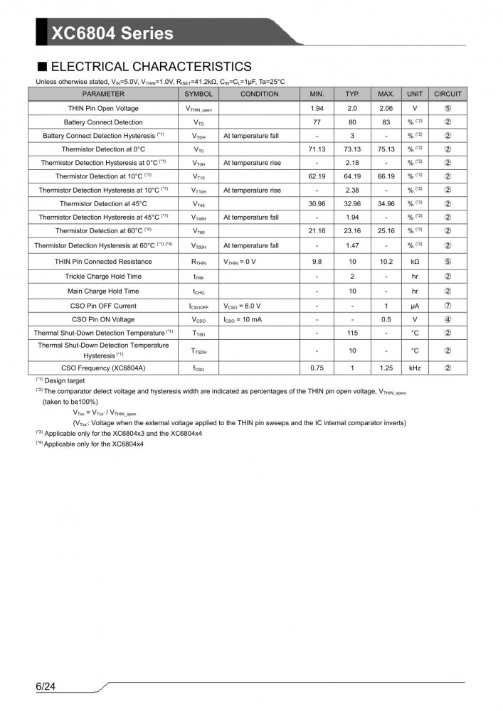 XC6804 datasheet page 6