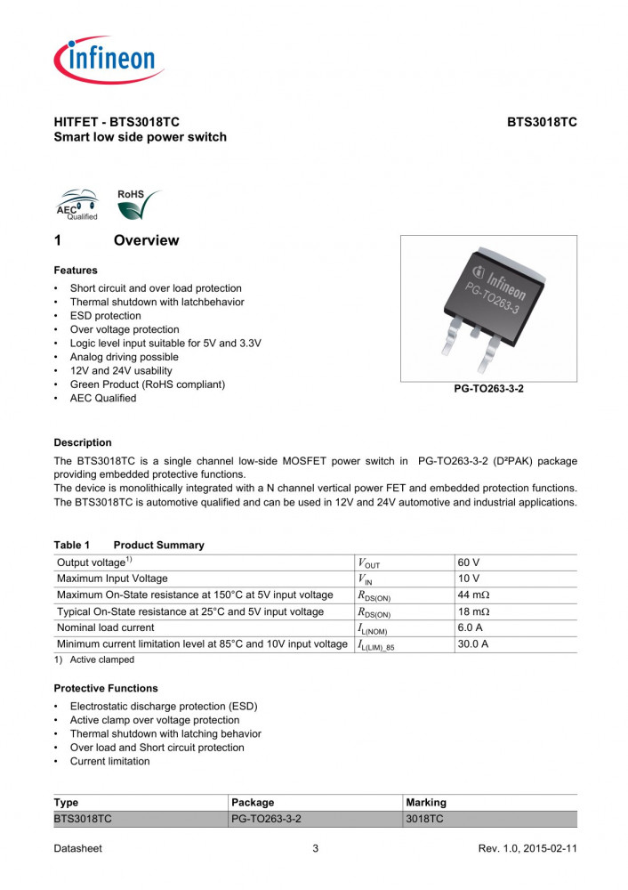 BTS3018TC datasheet page 3