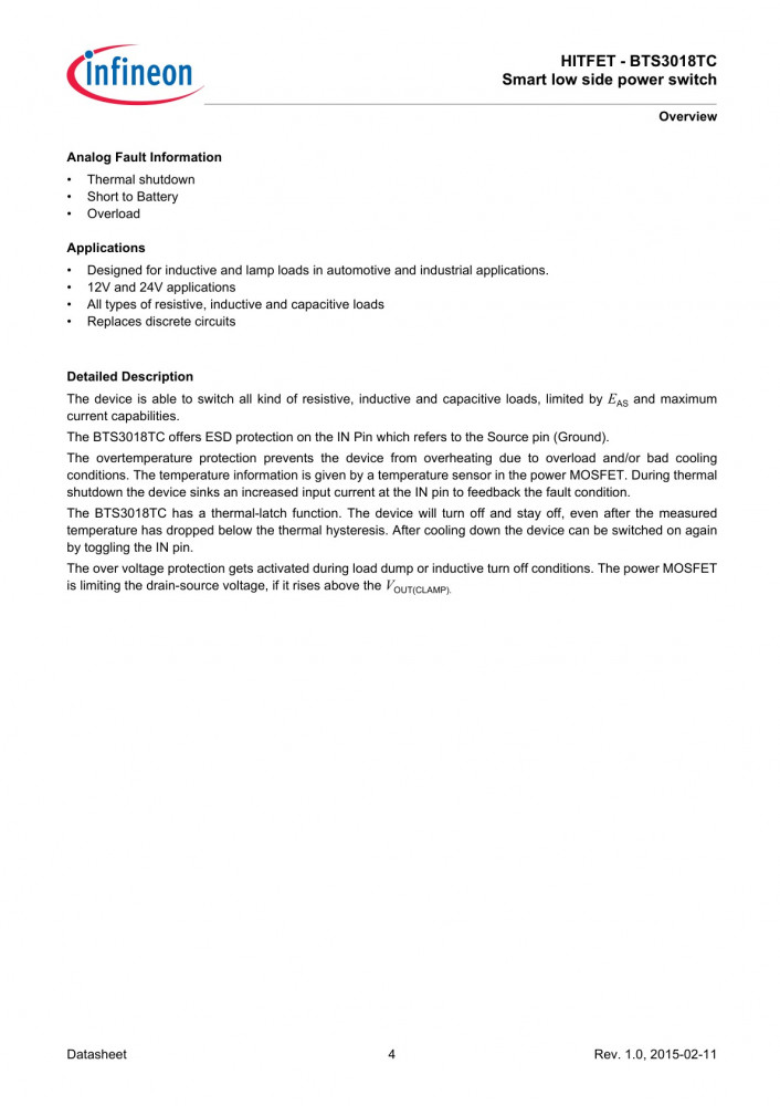 BTS3018TC datasheet page 4