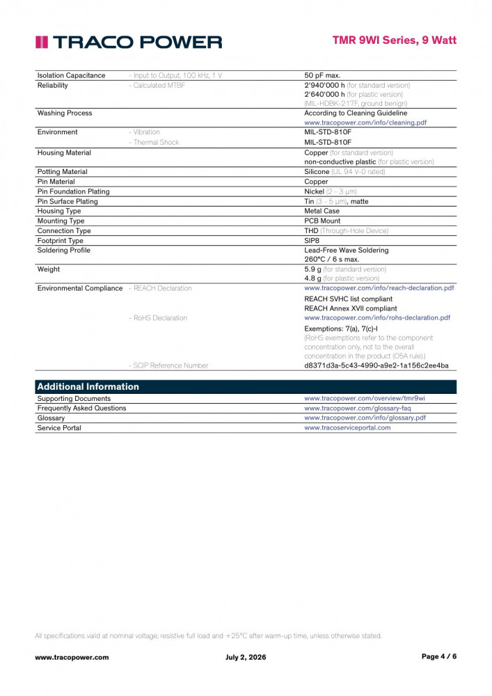 TMR 9WI datasheet page 4