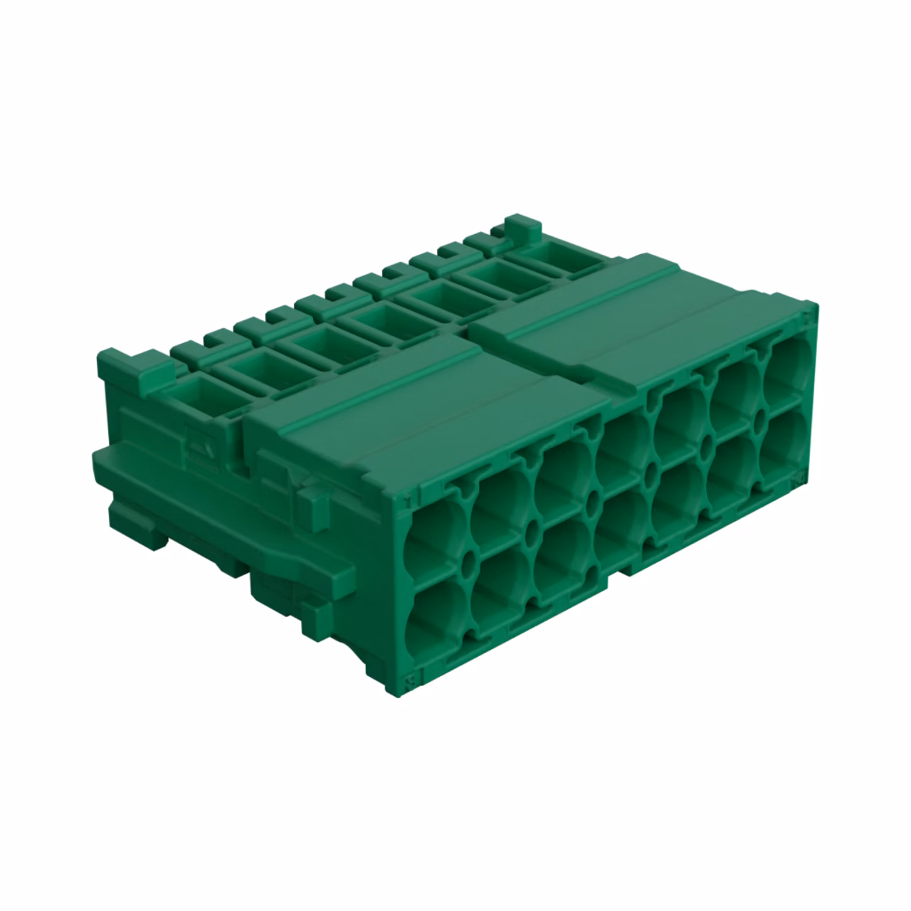 MX-DaSH Unsealed Modular 2x2 Female Connector Assembly, Right Wire Output, Keying Option A, Black