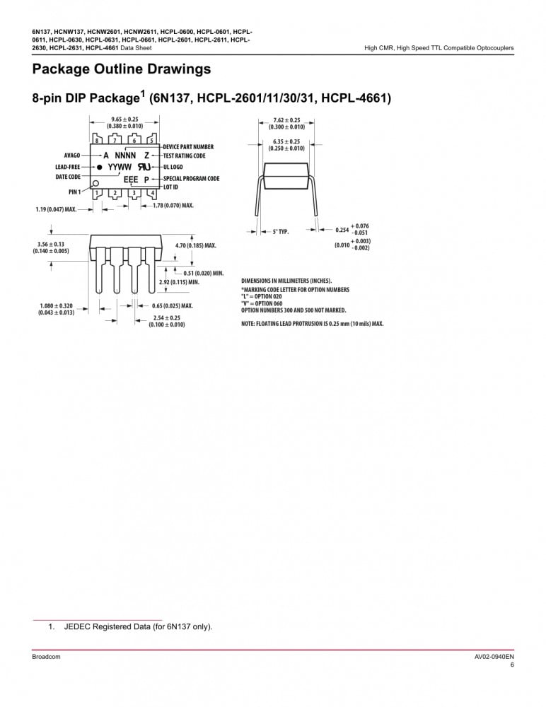 6N137 datasheet page 6