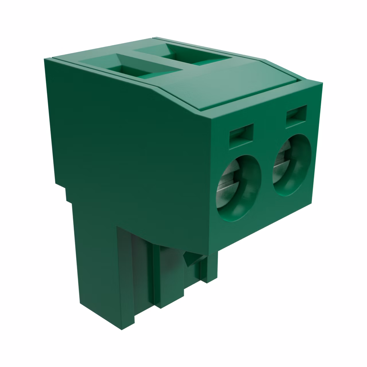 5.08mm Pitch Eurostyle Horizontal Plug, with Reverse Imprinting, Green Housing, 2 Circuits for sale
