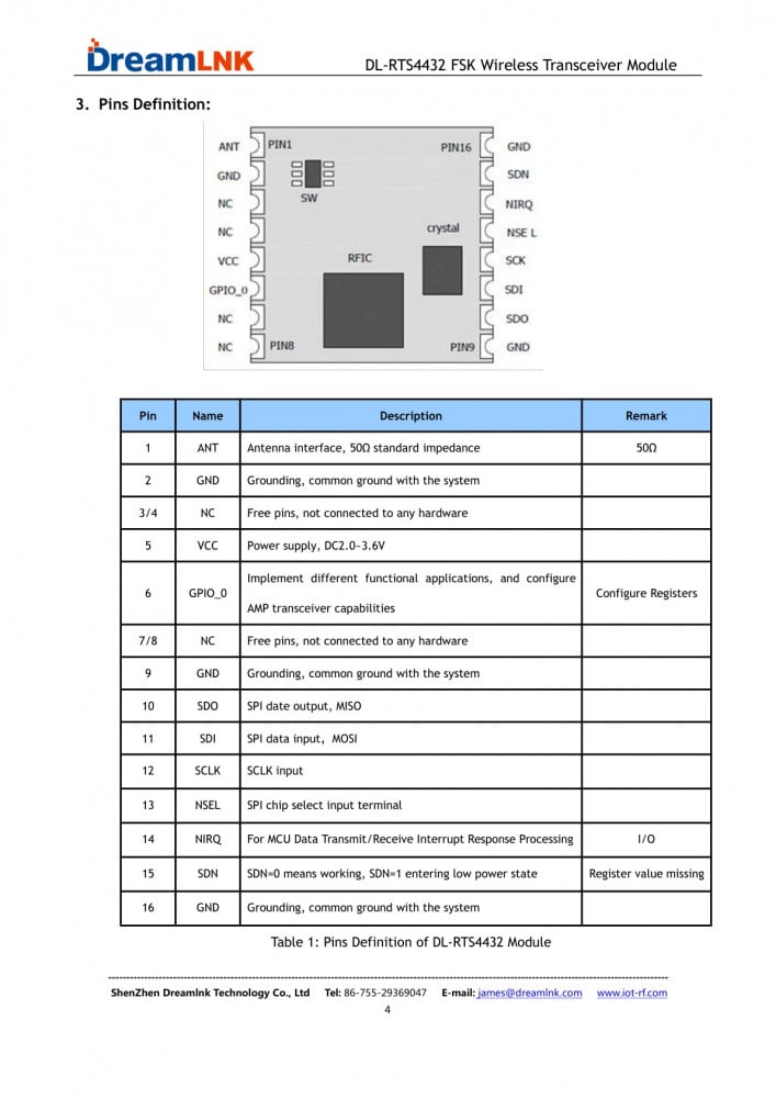 DL-RTS4432-433M datasheet page 4