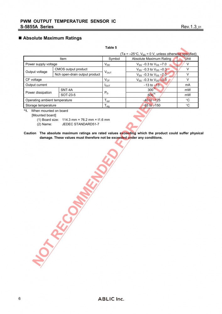 ABLIC S-5855A datasheet page 6