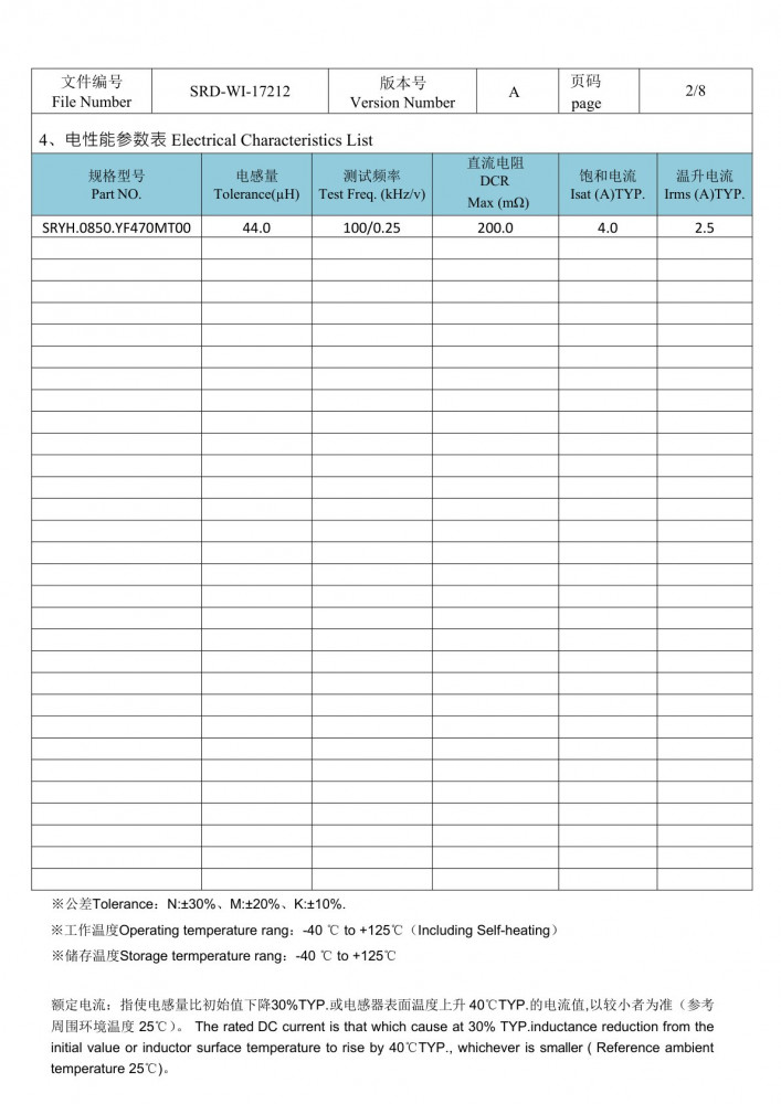 SRYH.0850.YF470MT00 specification page 4