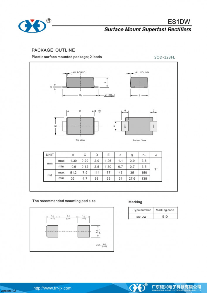 ES1DW datasheet page 3