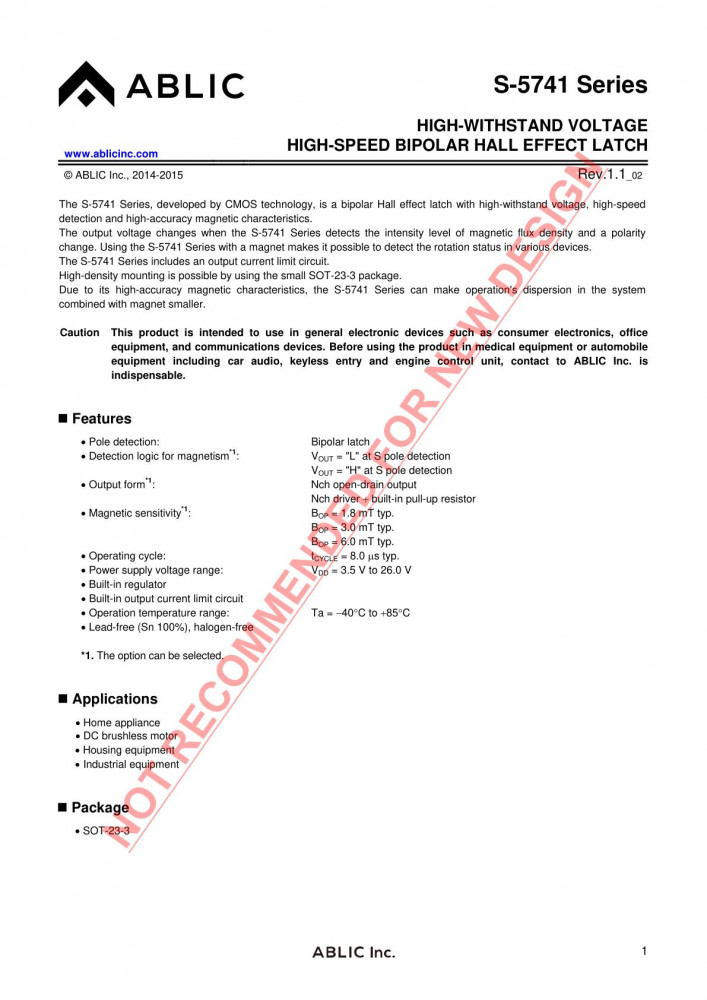 S-5741RBL1-M3T2U datasheet page 1