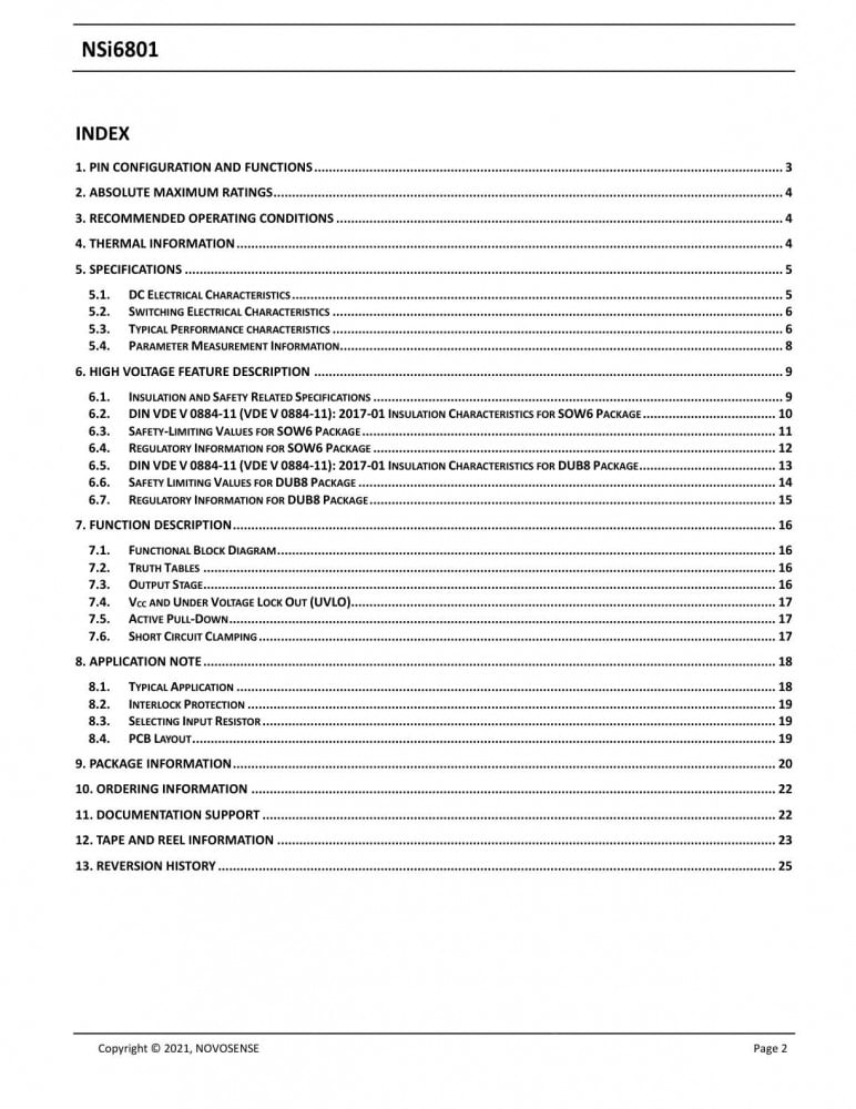 NSi6801 datasheet page 2