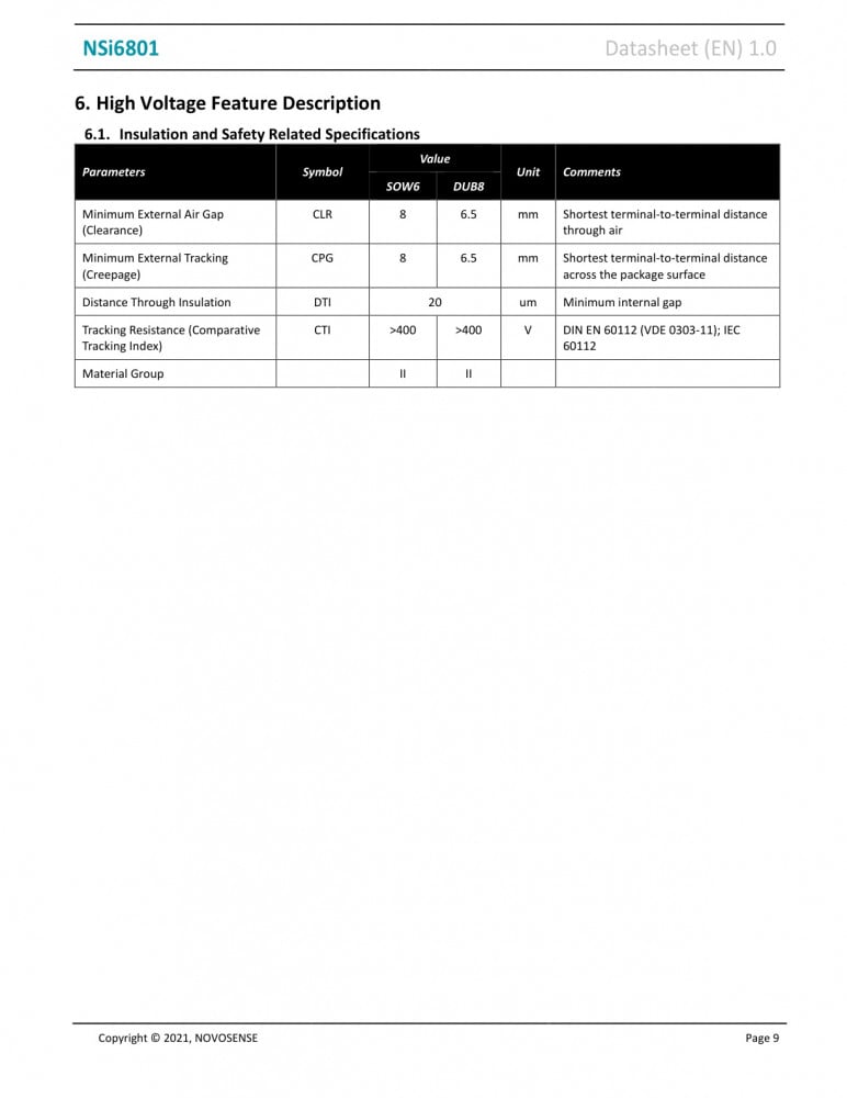 NSi6801 datasheet page 9