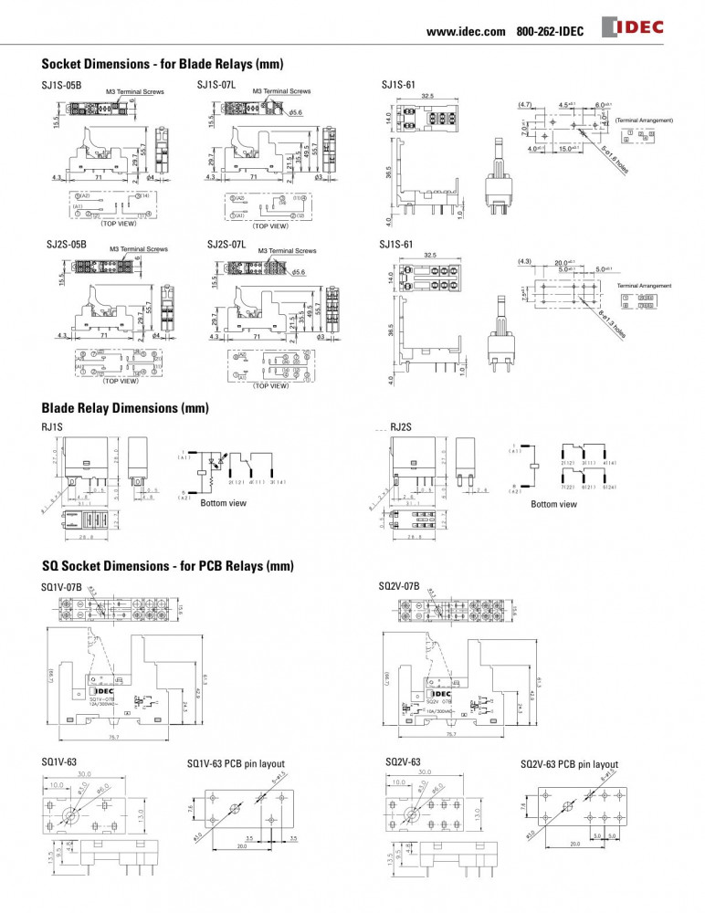 IDEC RJ relay technical document page 3