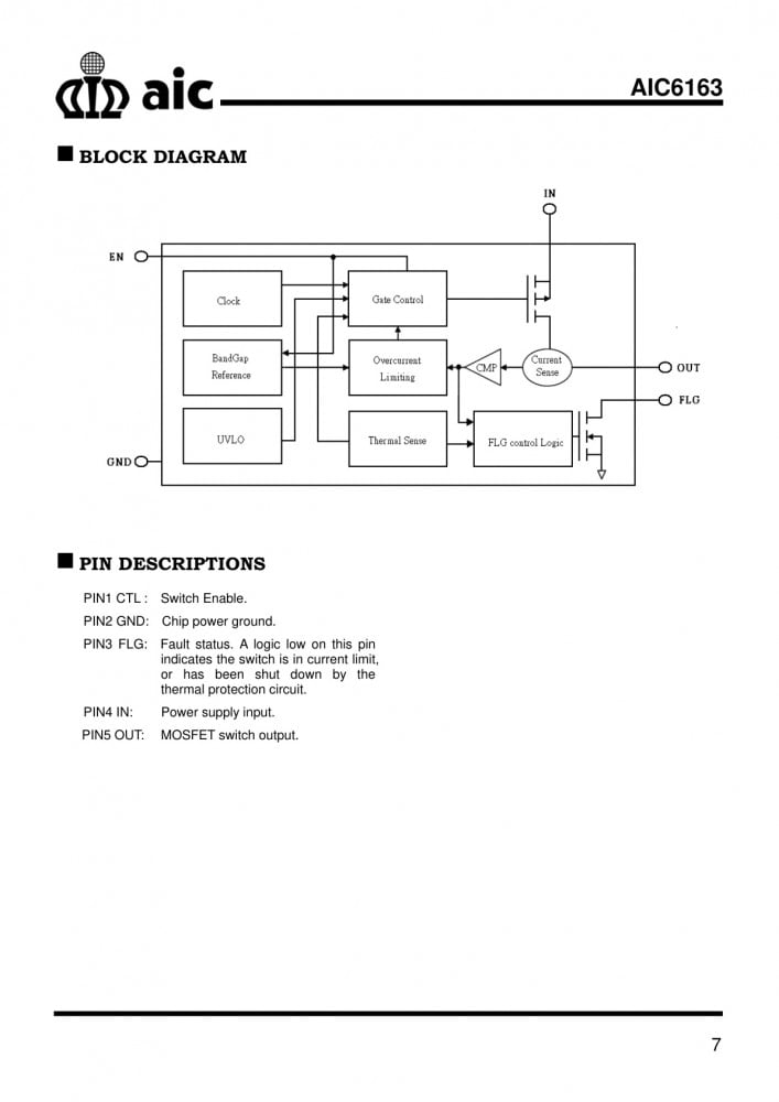 AIC6163 datasheet page 7