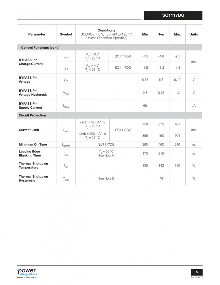 SC1117DG-TL datasheet page 5