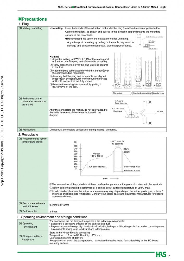 HRS W.FL datasheet page 7