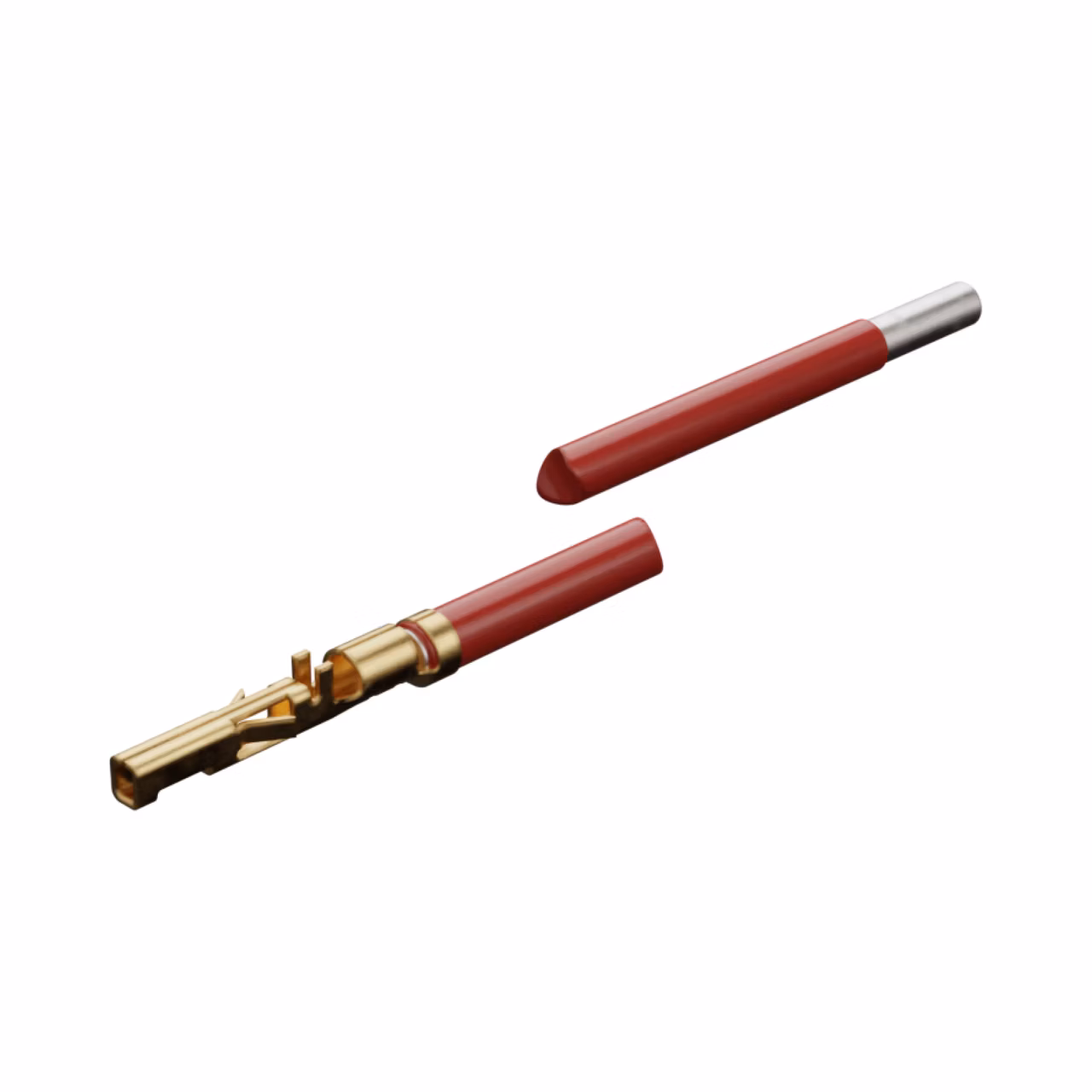 Pre-Crimped Lead Micro-Fit 3.0 Female-to-Pigtail, Gold (Au) Plating, 450.00mm Length, 18 AWG, Red for sale