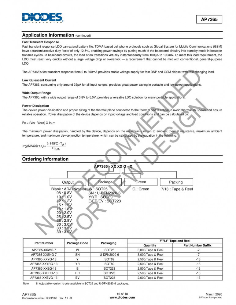 AP7365 datasheet page 10