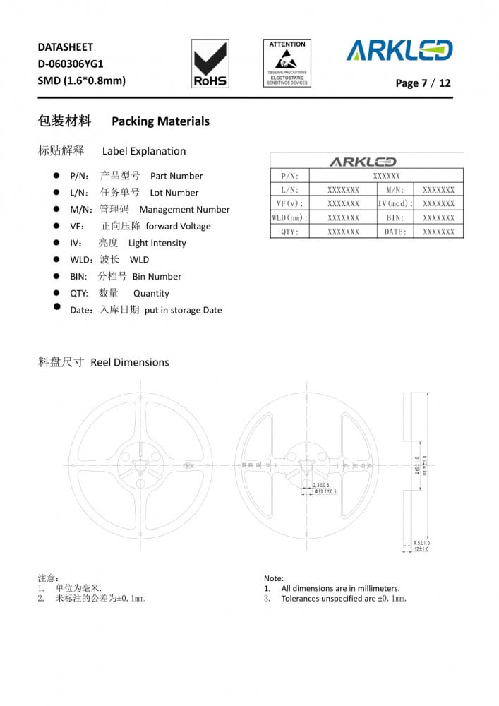 ARKLED datasheet page 7