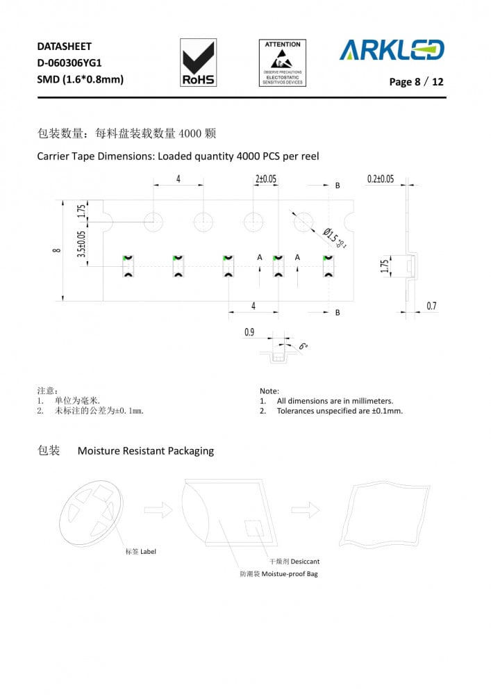 ARKLED datasheet page 8
