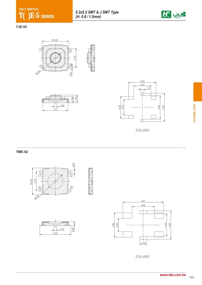 Diptronics TJE-533-Q-T/R technical document page 2