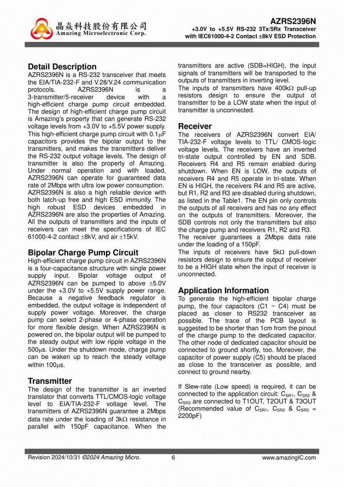 AZRS2396N datasheet page 6