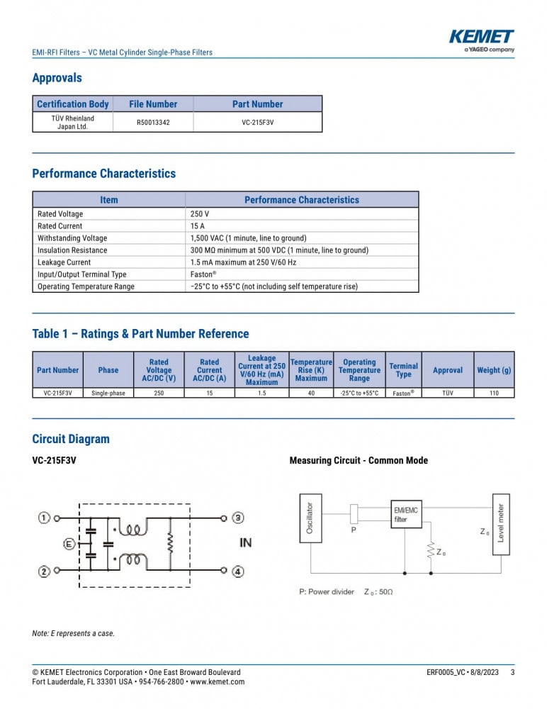VC-215F3V environmental compliance