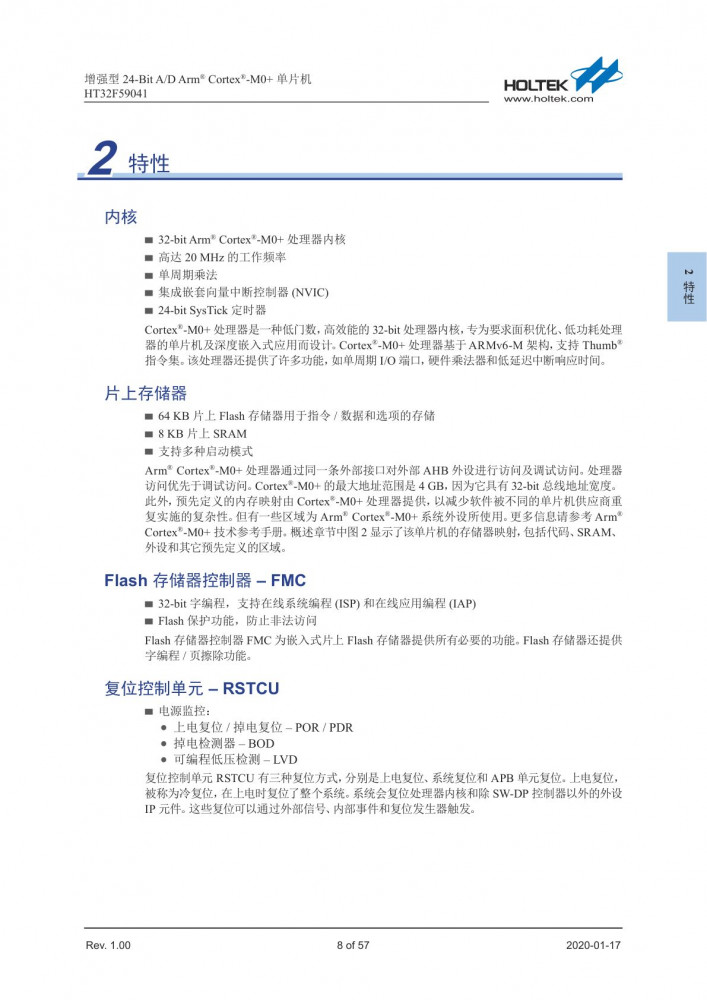 HT32F59041 datasheet page 8