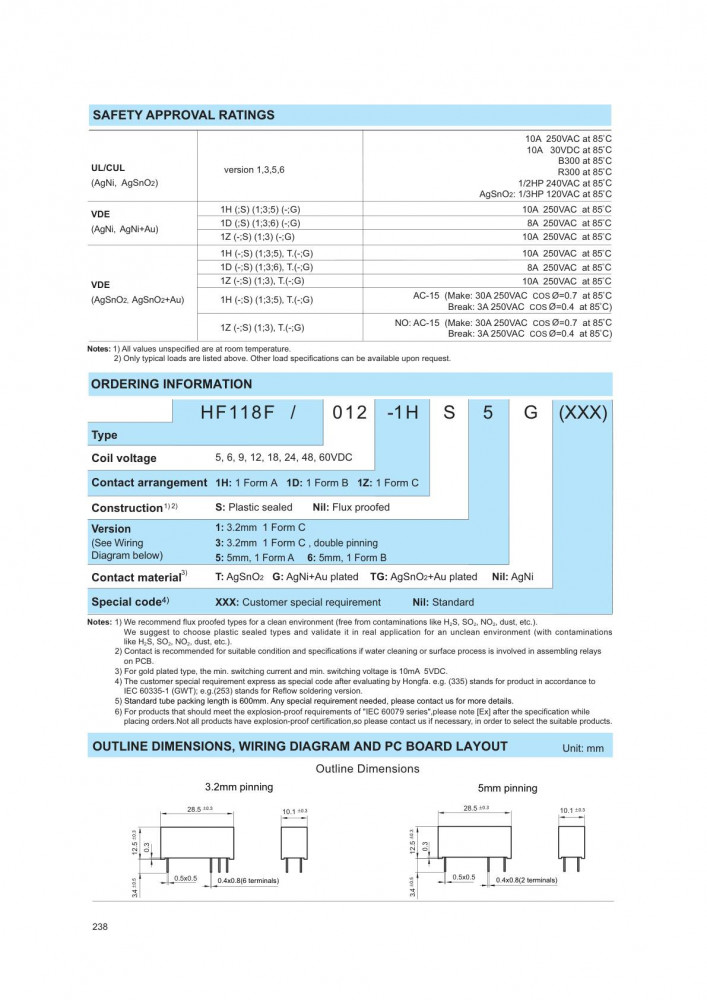 HONGFA HF118F datasheet page 2
