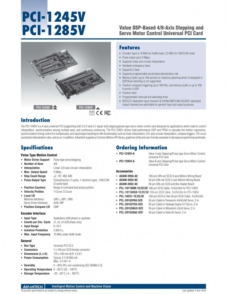PCI-1285V product documentation preview
