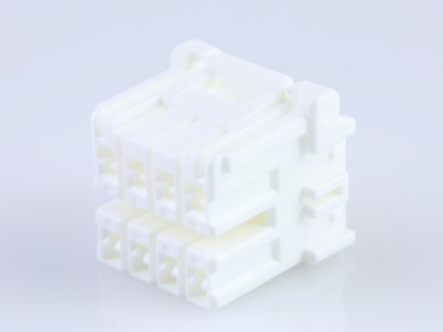 CP-3.3 Receptacle Housing, 3.30mm Pitch, Dual Row, Polarized, Positive Inertia Lock, 12 Circuits, Natural