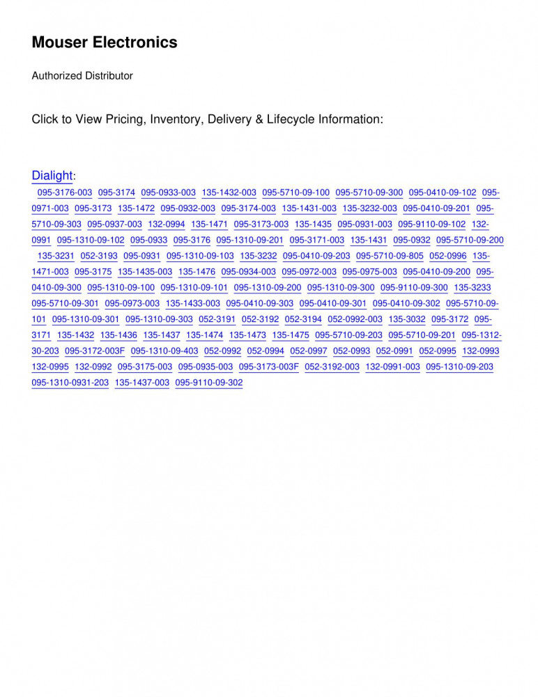 Dialight catalog page for cylindrical indicator configurations