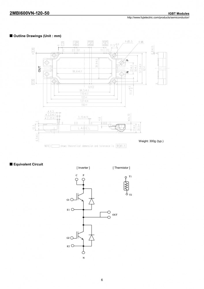 2MBI600VN-120-50 datasheet page 6