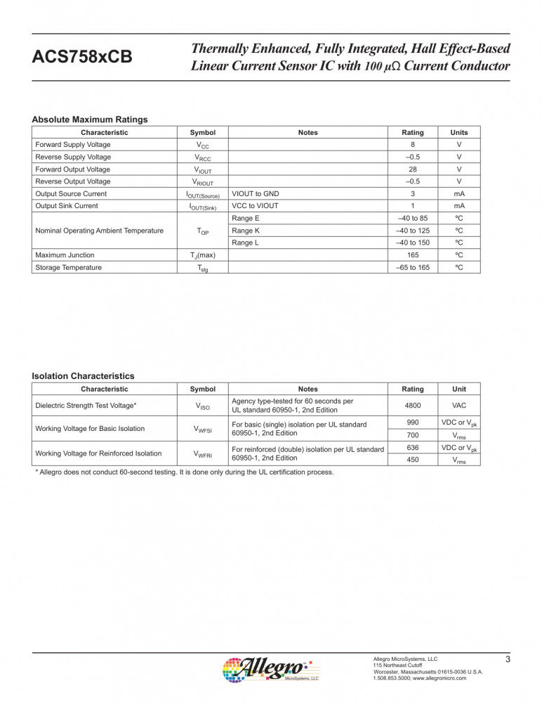 ACS758 datasheet page 3