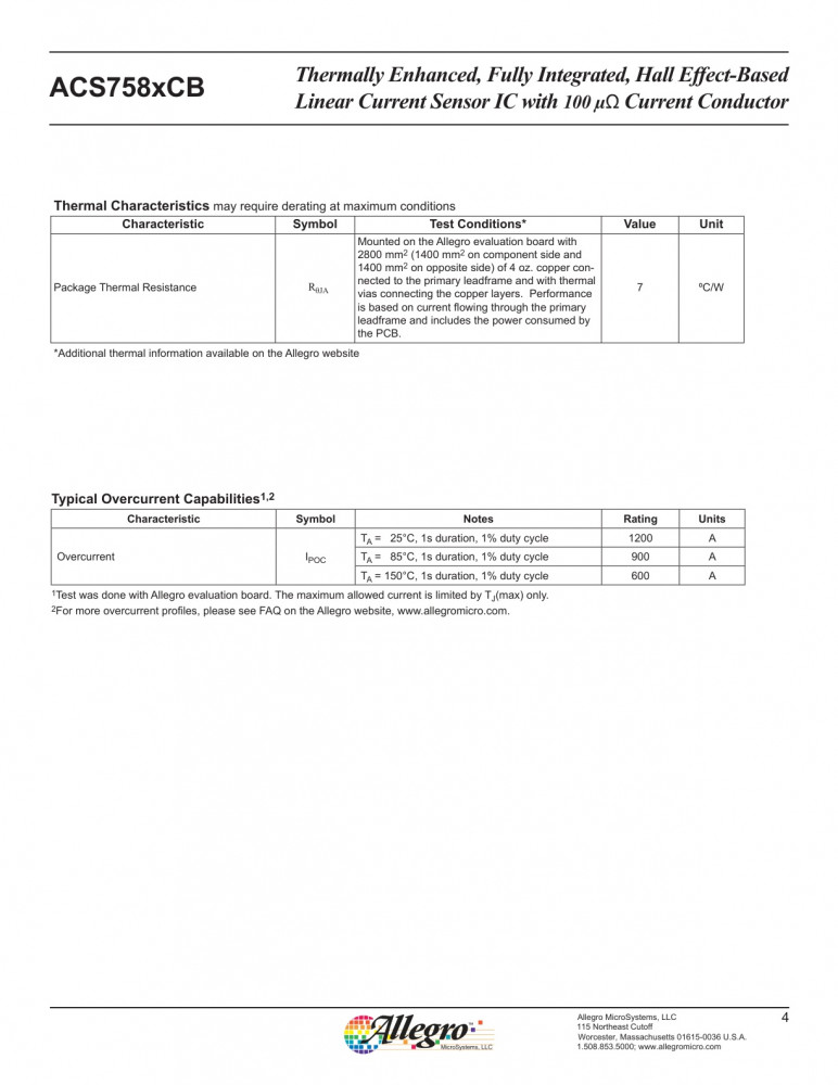 ACS758 datasheet page 4