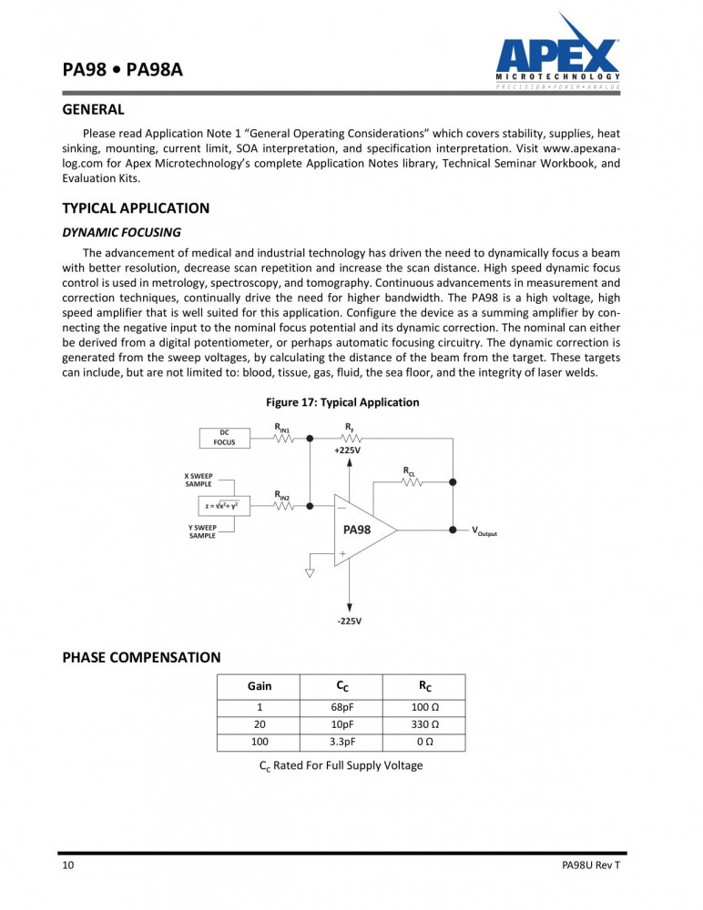 PA98 datasheet page 10