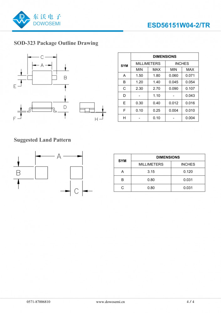 DOWO ESD56151W04-2/TR datasheet page 4