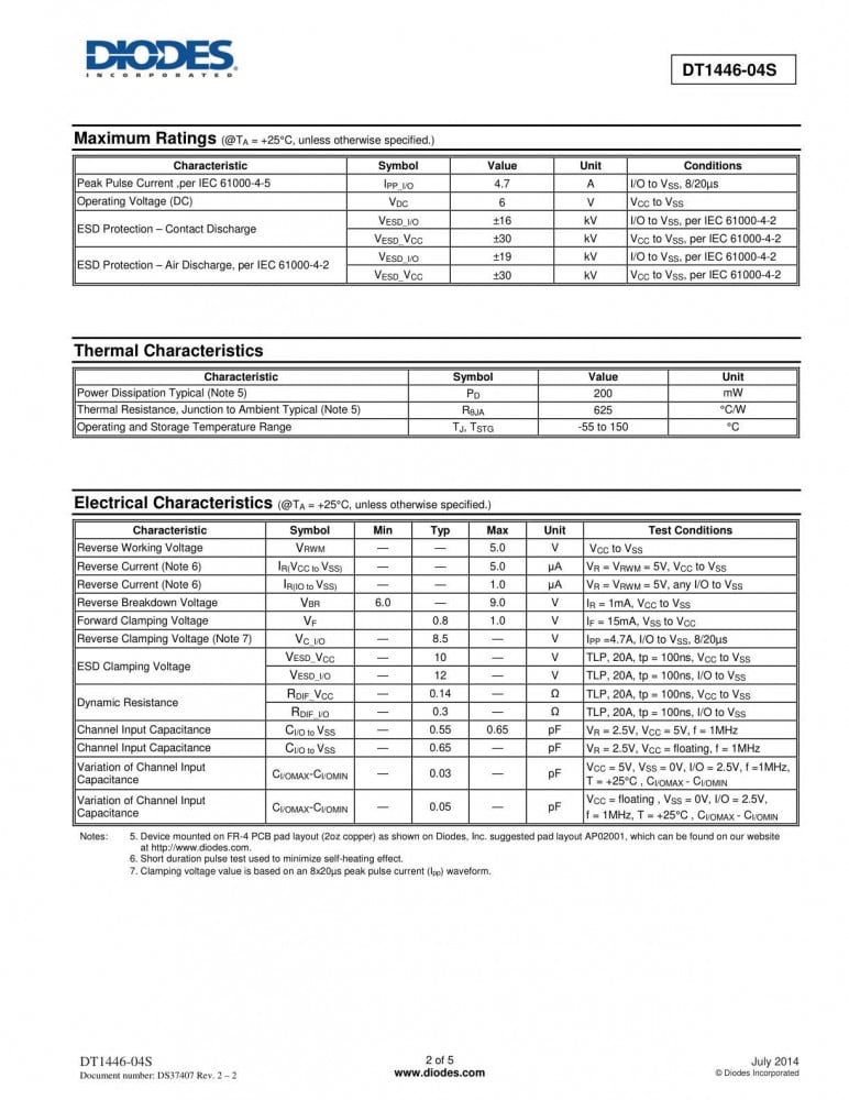 DT1446-04S-7 datasheet page 2