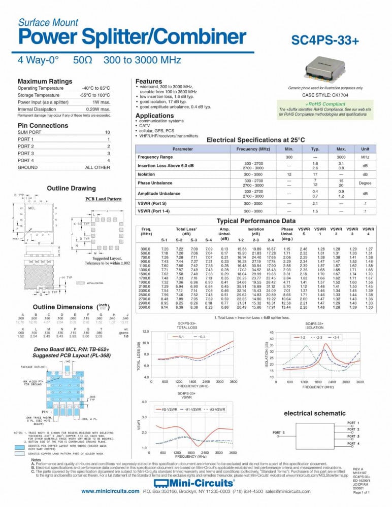 SC4PS-33+ technical document page
